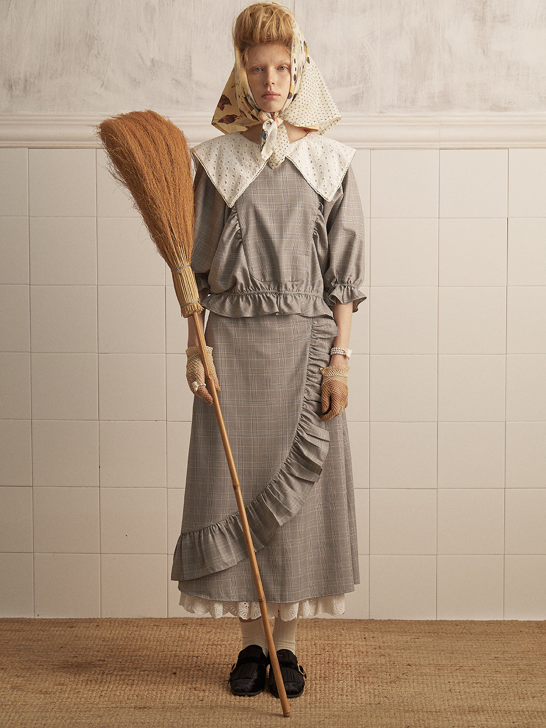 Unlogical Poem Embroidery Blouse